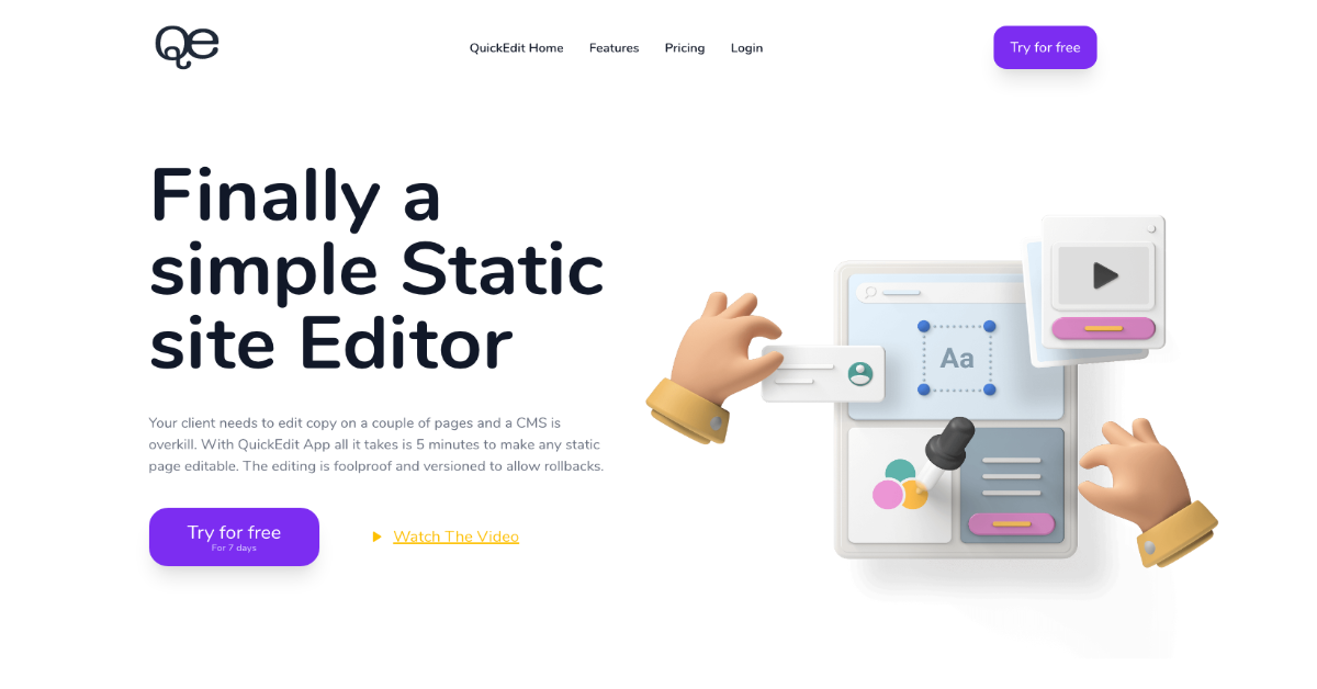 QuickEdit — In-Browser Editor for Static Sites and Muse
